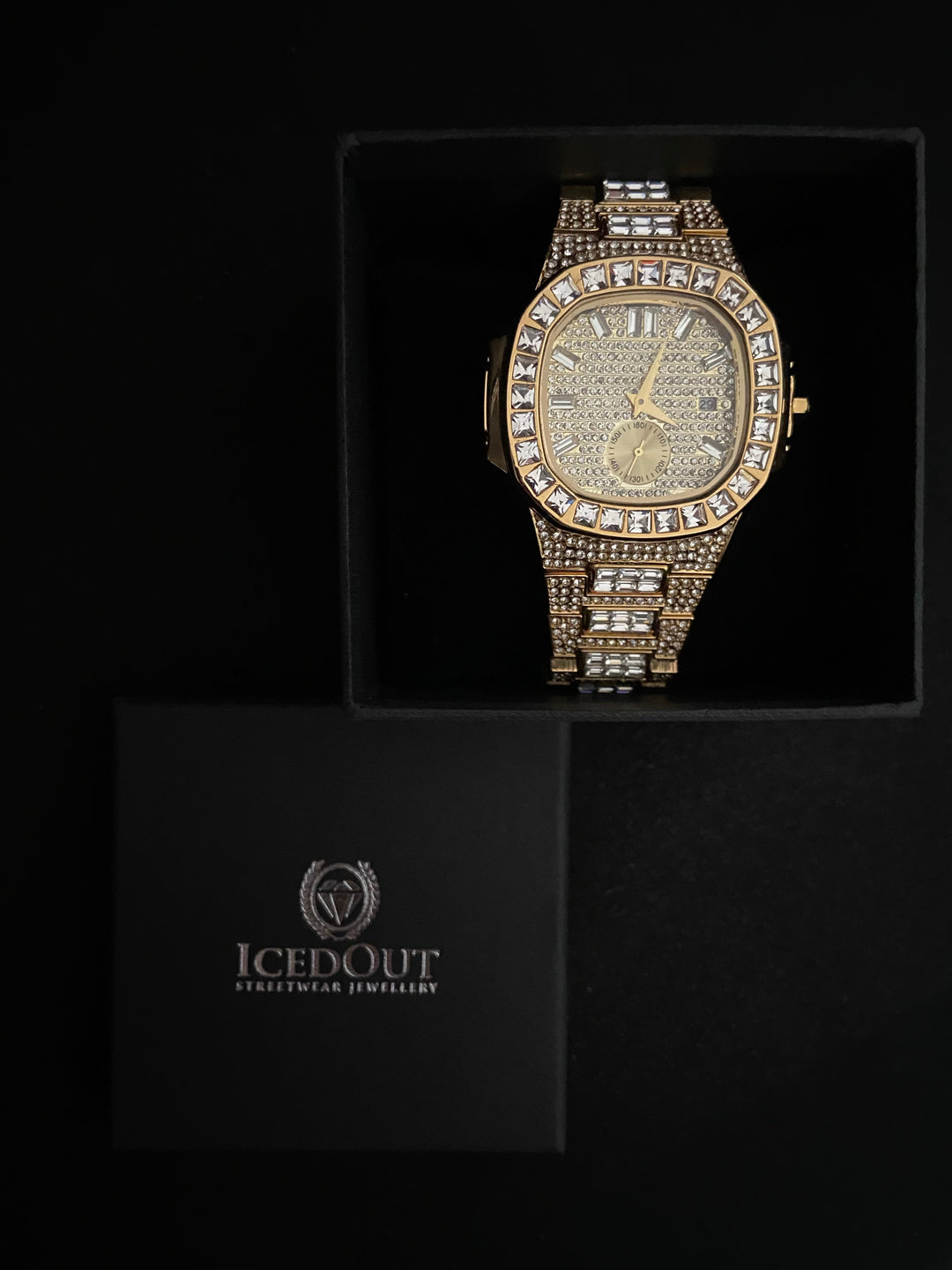 IcedOut Baguette Watch | Luxury Quartz Gold Timepiece AU IcedOut Baguette Watch | Luxury Quartz Gold Timepiece AU